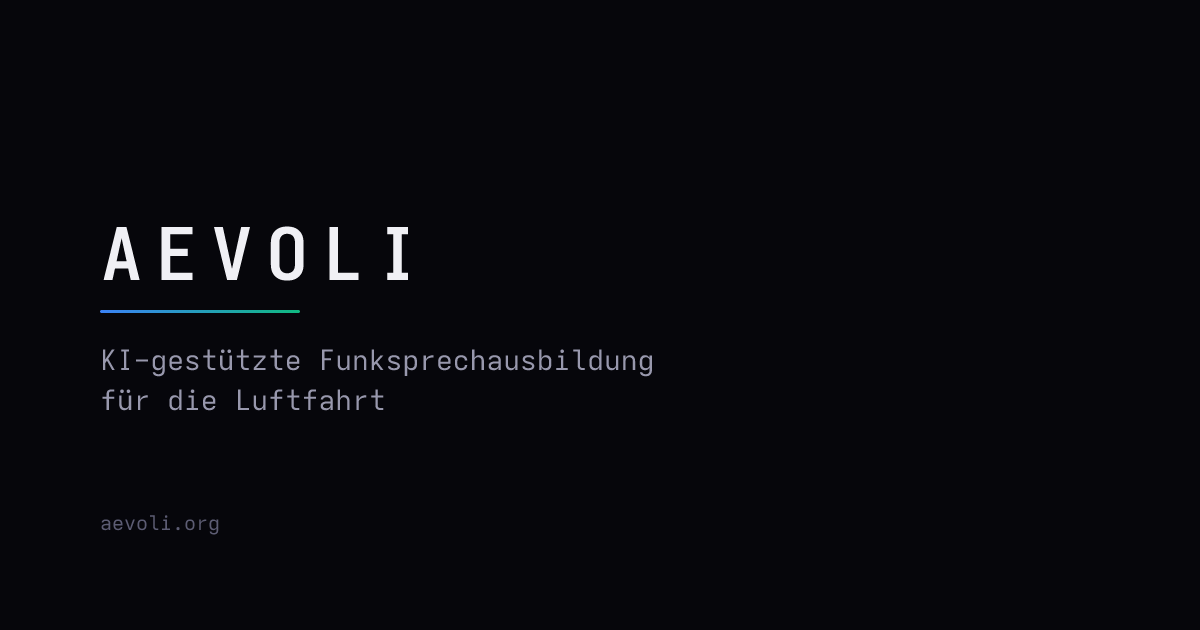 Aevoli — Flugfunktraining mit sofortigem Feedback